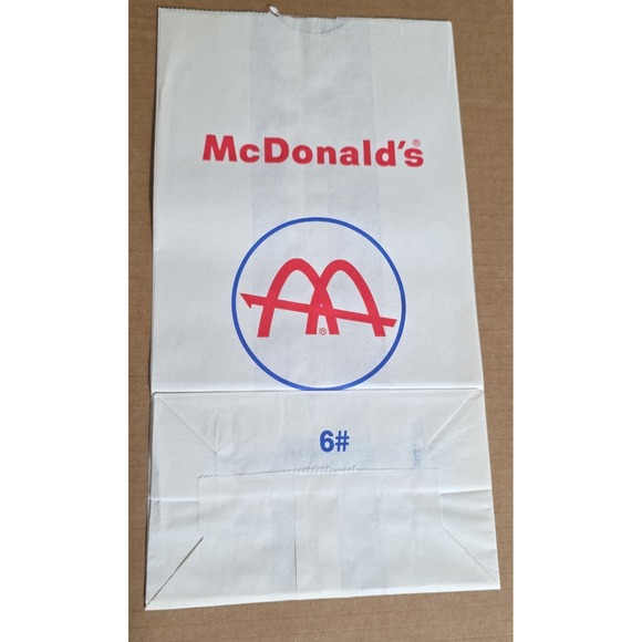 McDonald's | Kitchen | Rare Early Mcdonalds 6 Paper Bag Scarce Vintage ...